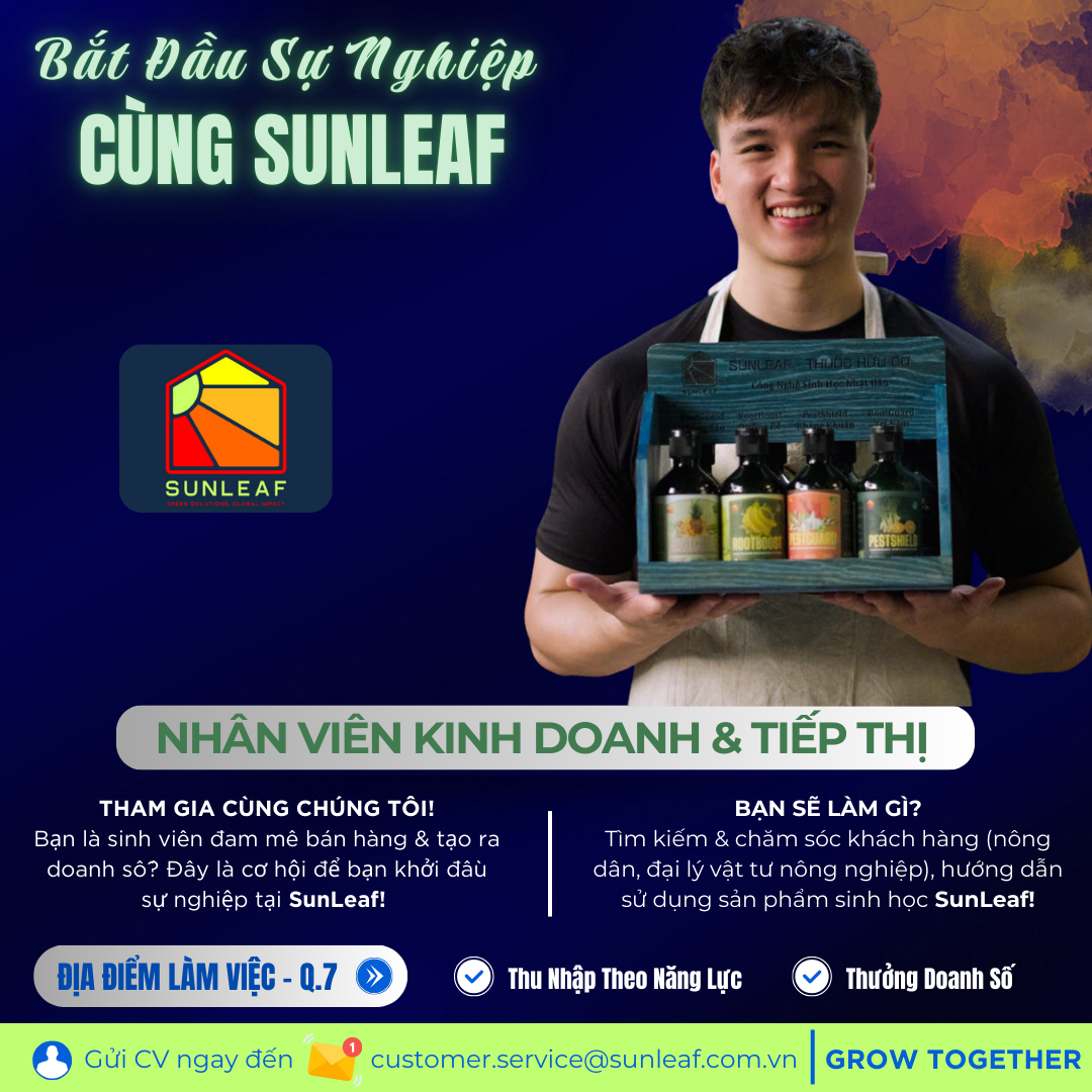 [Tuyển dụng] Nhân Viên Kinh Doanh & Tiếp Thị - SUNLEAF INNOVATIONS